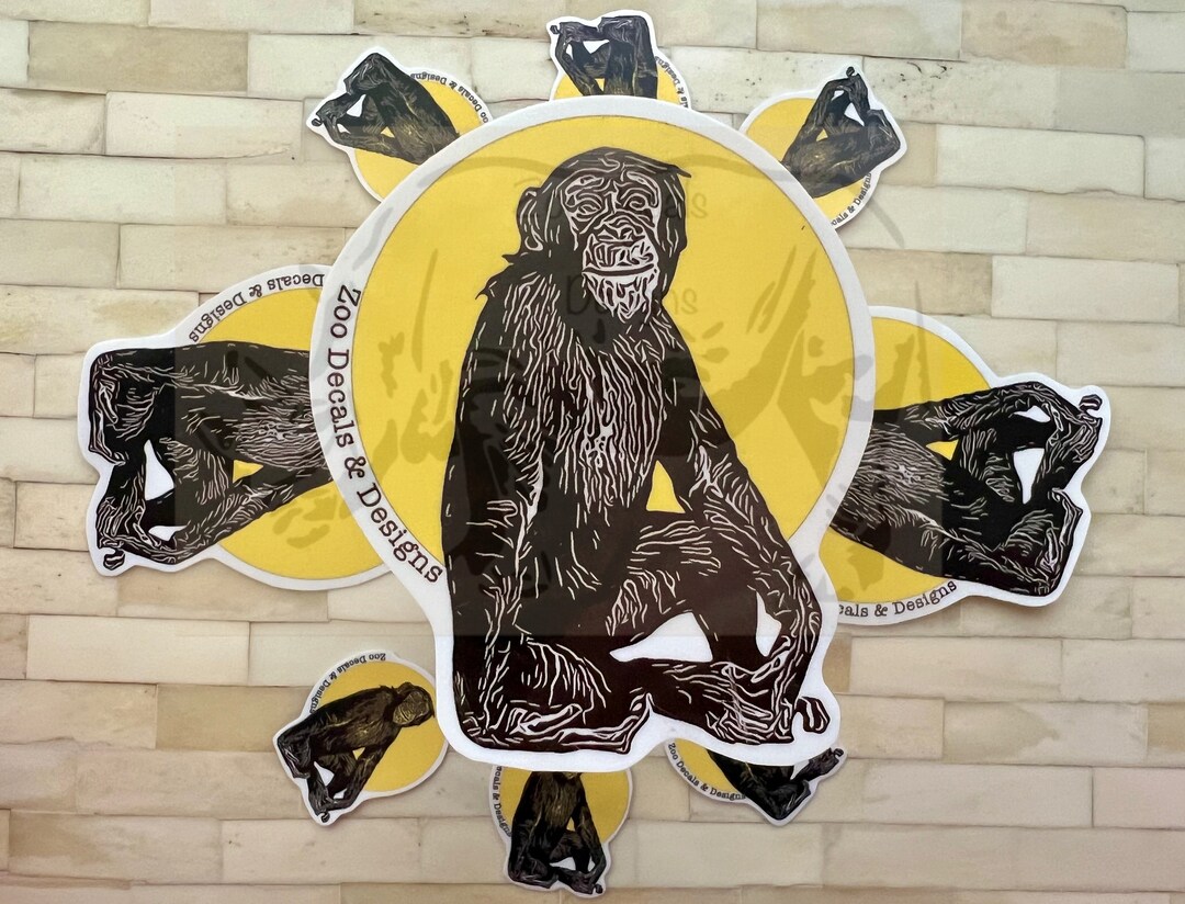 Chimpanzee - Stickers - Etsy