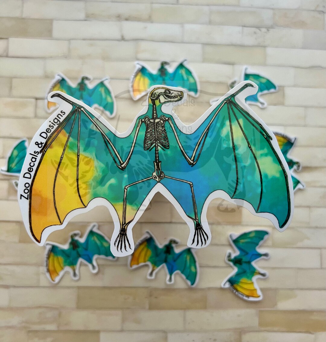 Flying Fox Skeleton Stickers - Etsy