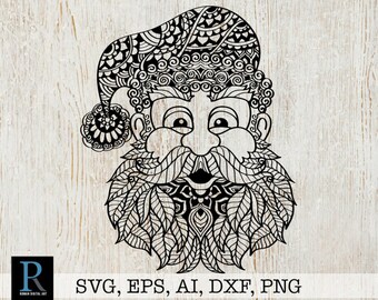 Zentangle santa | Etsy