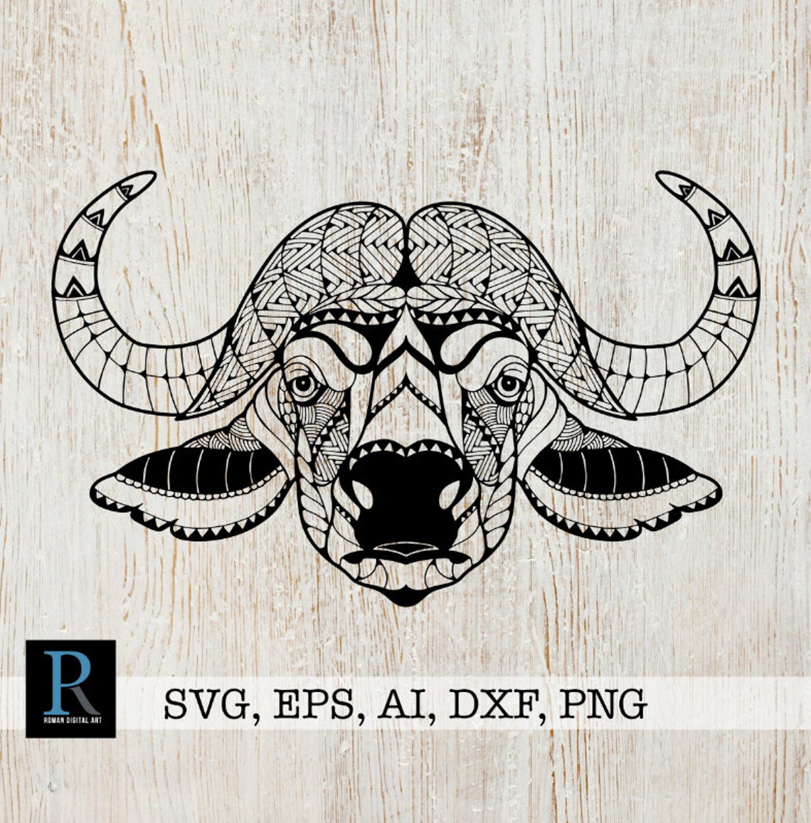 Zentangle Buffalo SVG Mandala Buffalo SVG Zentangle Design - Etsy