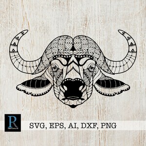 Zentangle Buffalo SVG, Mandala Buffalo SVG, Zentangle Design, Mandala ...