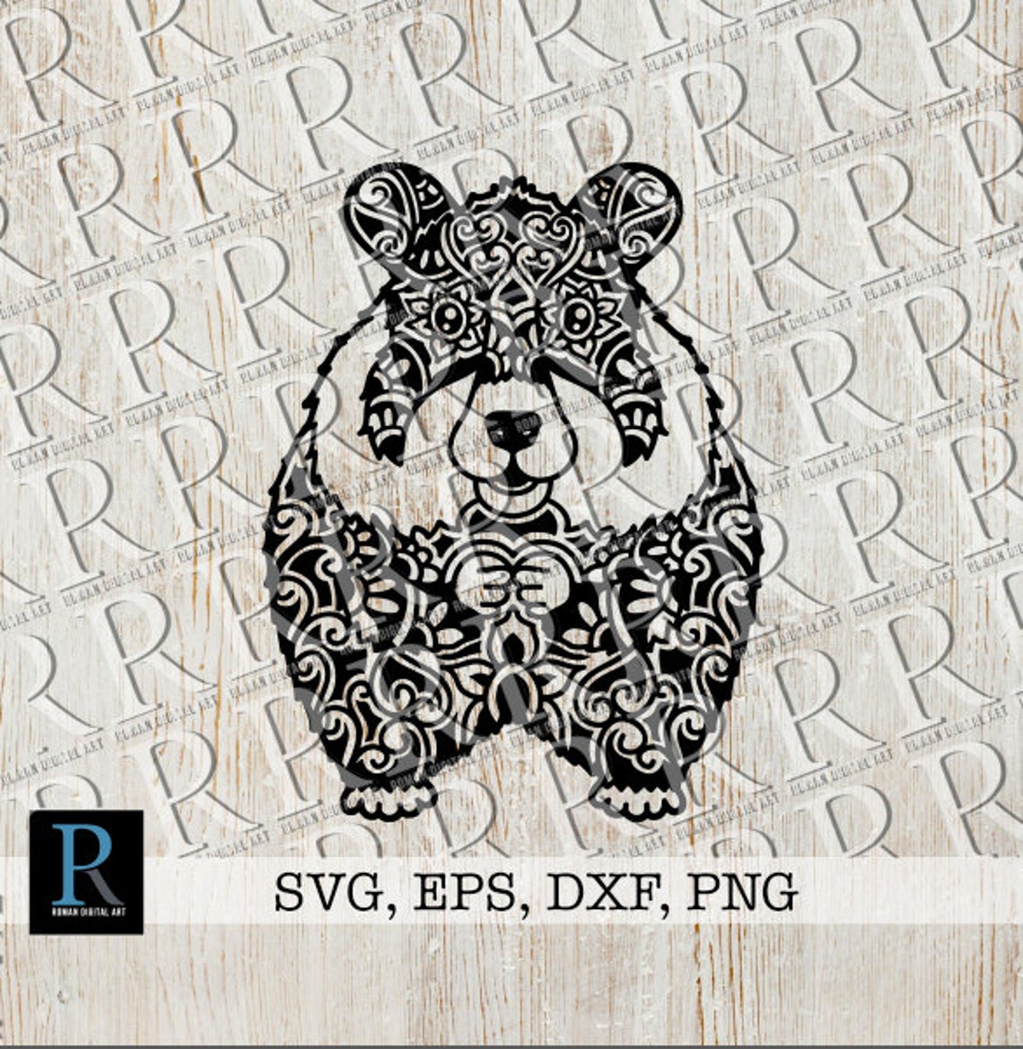 Mandala Hamster SVG File Zentangle Animal PNG Clipart Single - Etsy