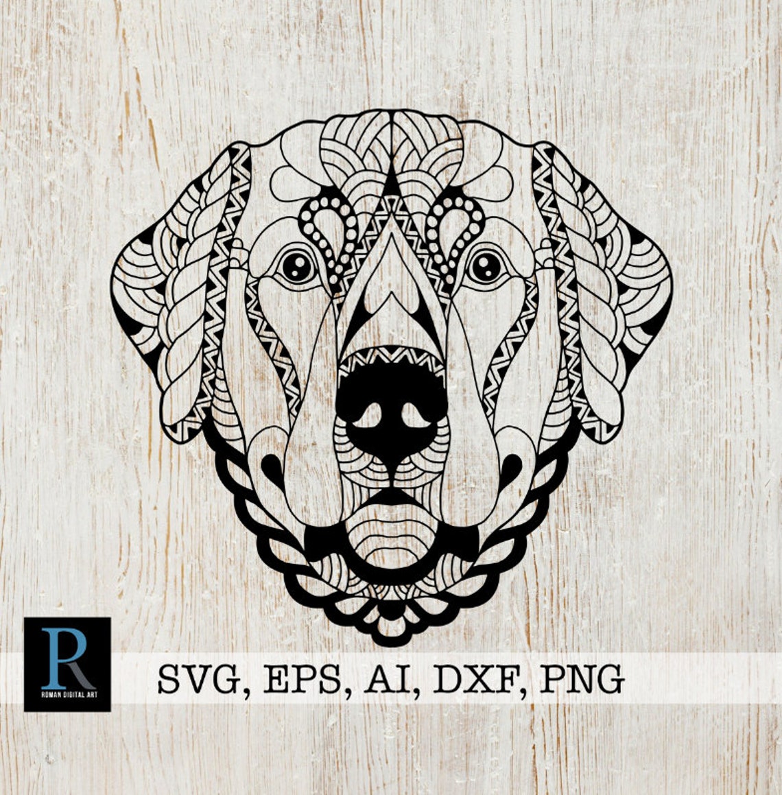 Zentangle Labrador SVG Mandala Labrador SVG Single Layered - Etsy