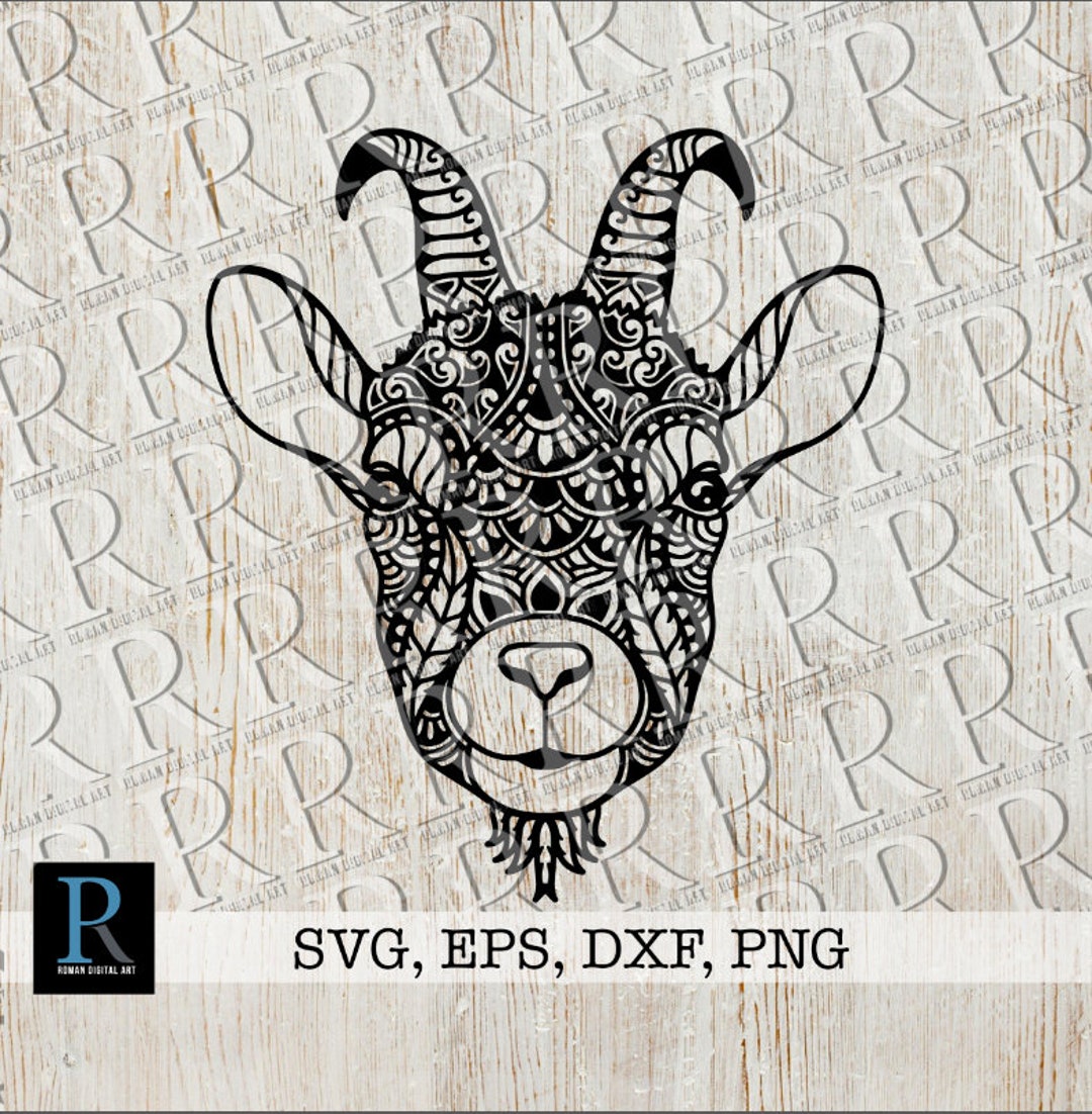 Goat SVG, DXF, PNG File, Mandala Goat, Zentangle Cut File, Cricut Svg ...
