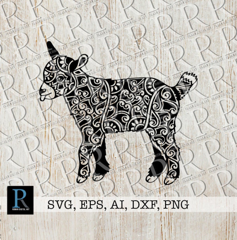 Pygmy Goat SVG File Zentangle Goat SVG Mandala Goat SVG | Etsy
