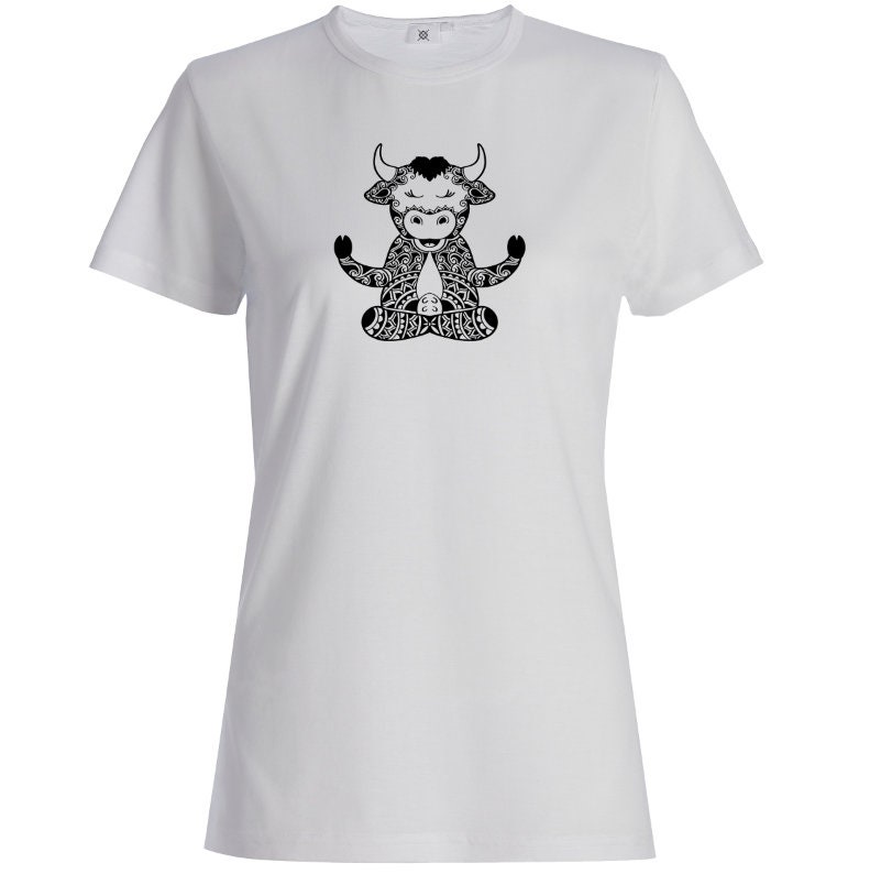 Zentangle Yoga Cow SVG File Mandala Meditating Cow Single - Etsy