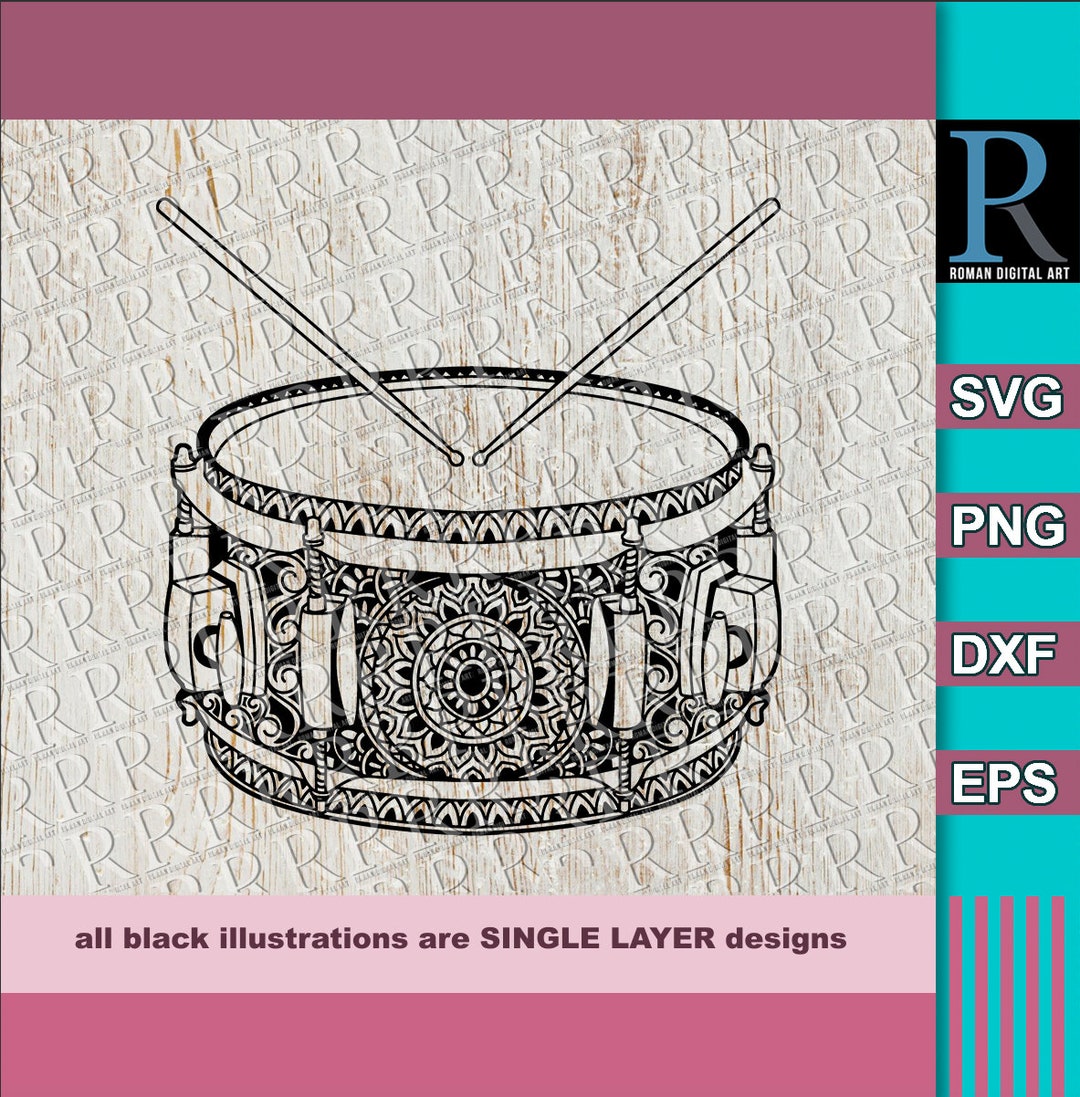 Mandala Snare Drum SVG, Marching Band SVG, Drum Major SVG, Snare Drum ...