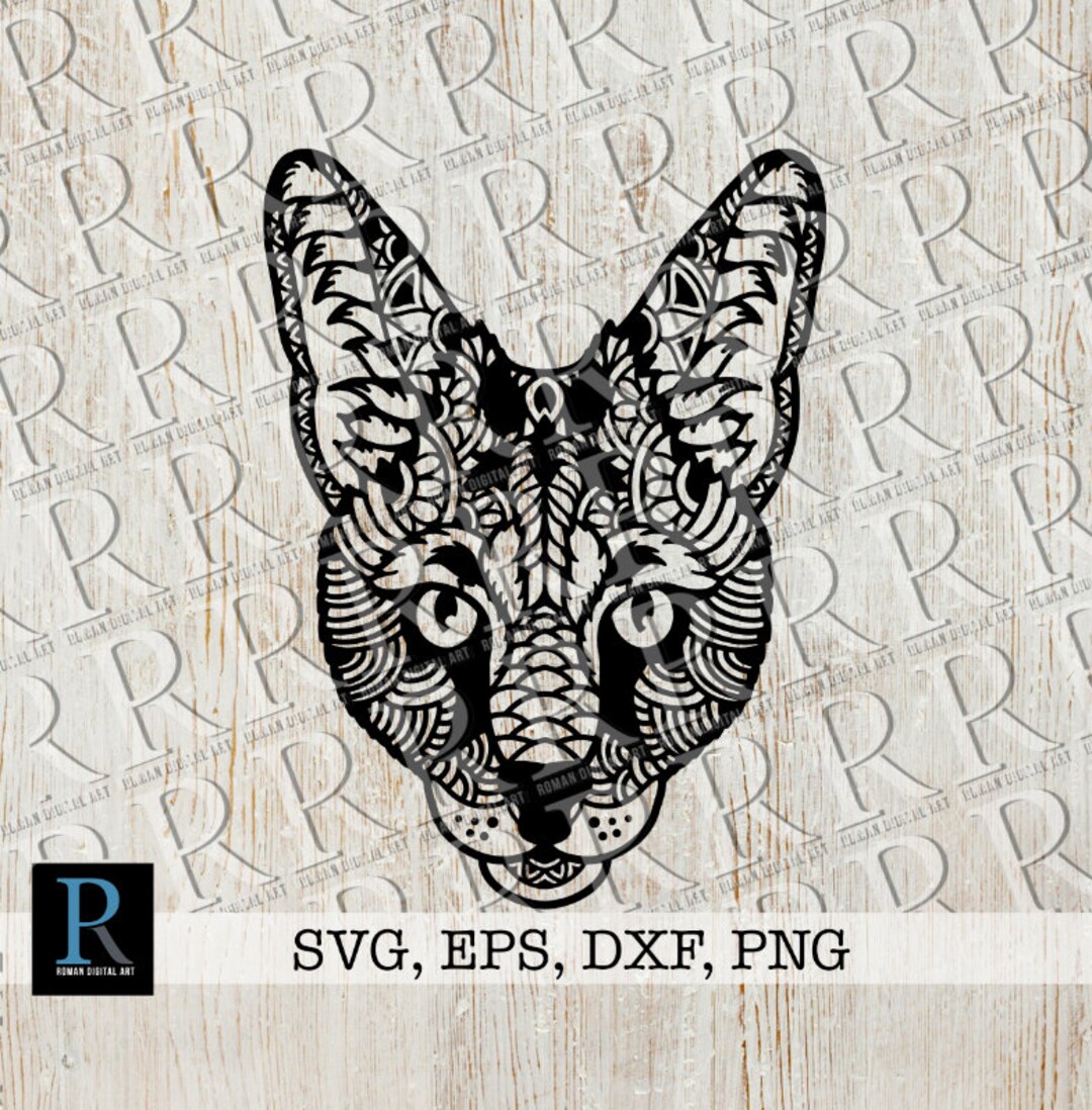 Savannah Cat SVG, Serval SVG File, Mandala Savannah Cat, Serval Cut ...
