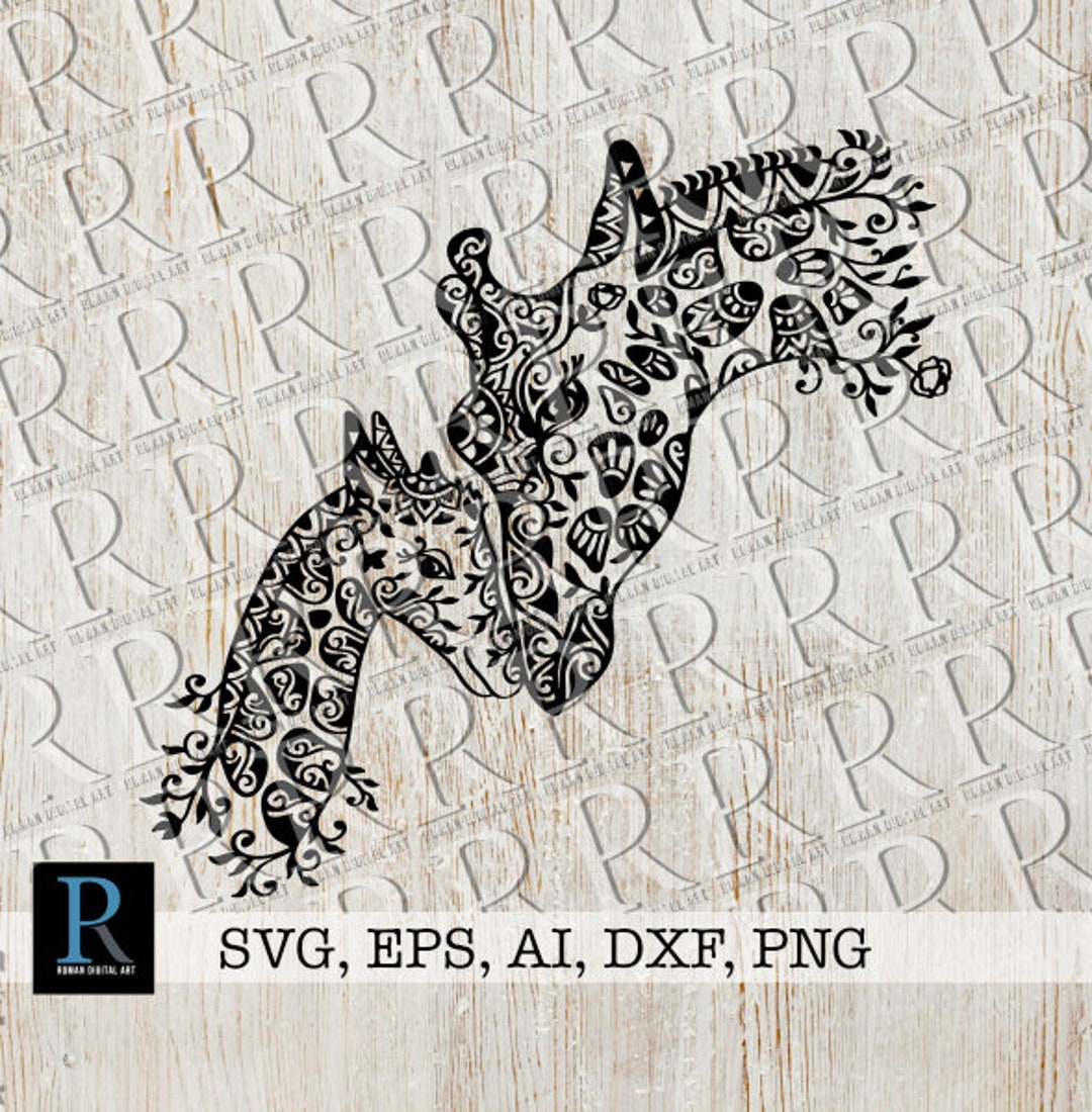 Mandala Giraffe SVG, Zentangle Giraffe SVG, Giraffe SVG File, Giraffe ...
