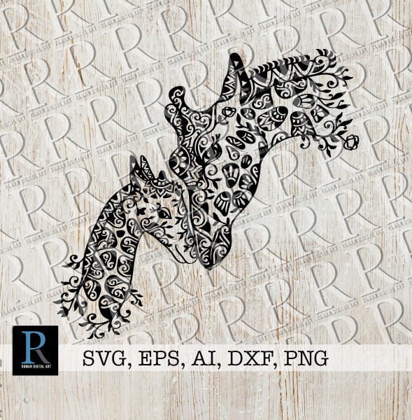 Mandala Giraffe SVG Zentangle Giraffe SVG Giraffe SVG File - Etsy