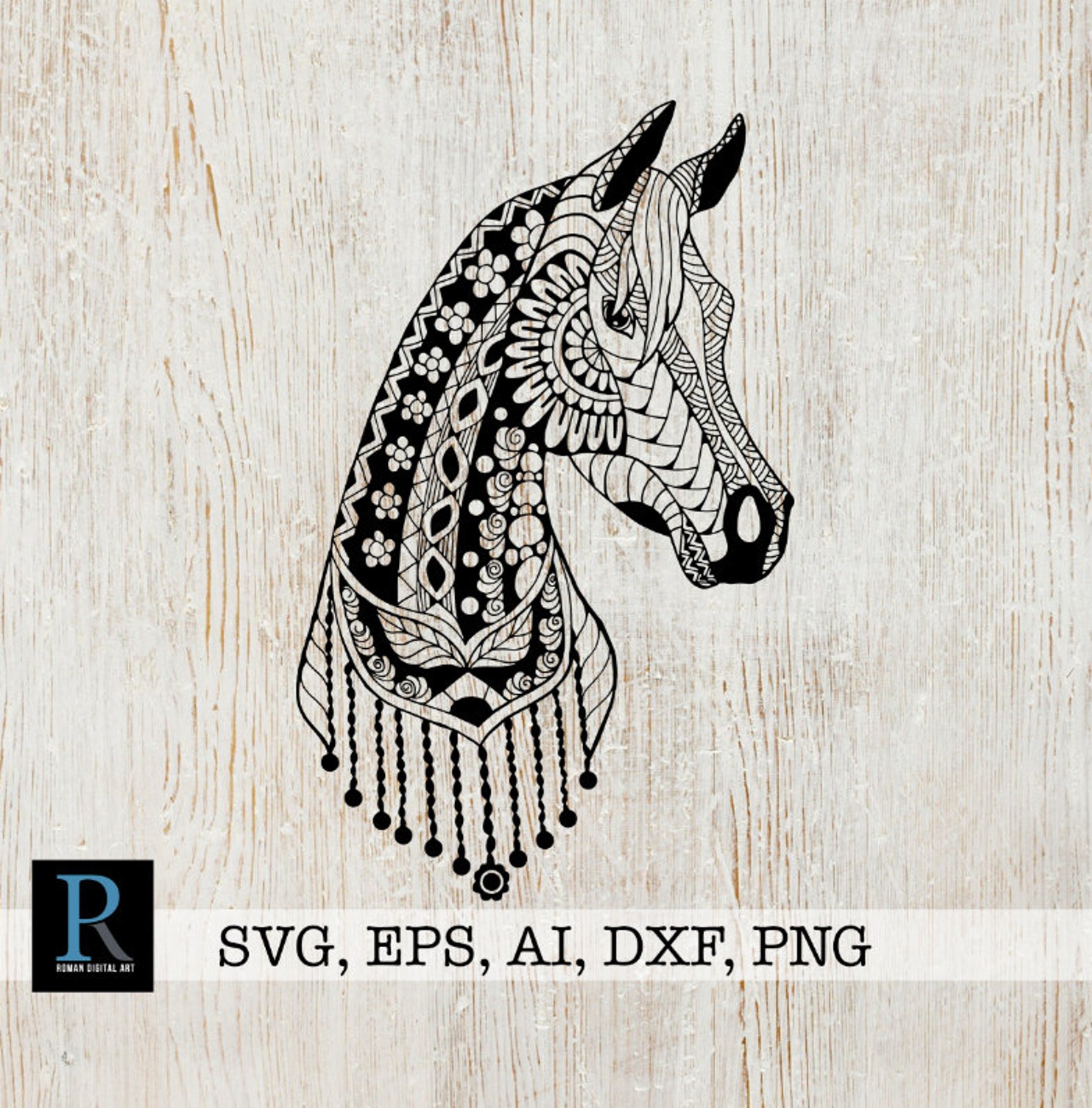 Horse Mandala SVG File for Crafting Animal Cut File for | Etsy