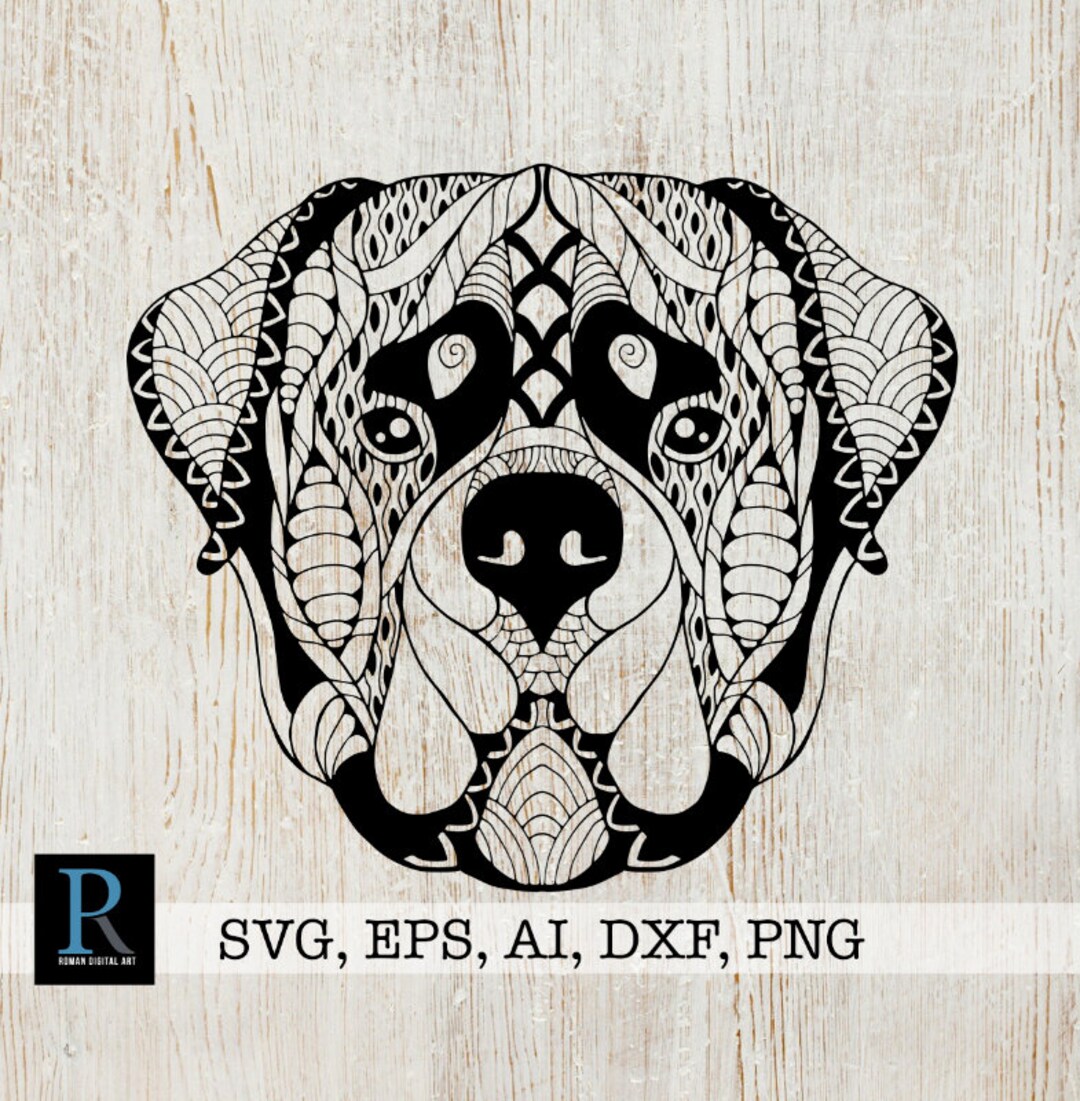 Zentangle Rottweiler SVG, Mandala Rottweiler Svg, Animal for Cricut ...