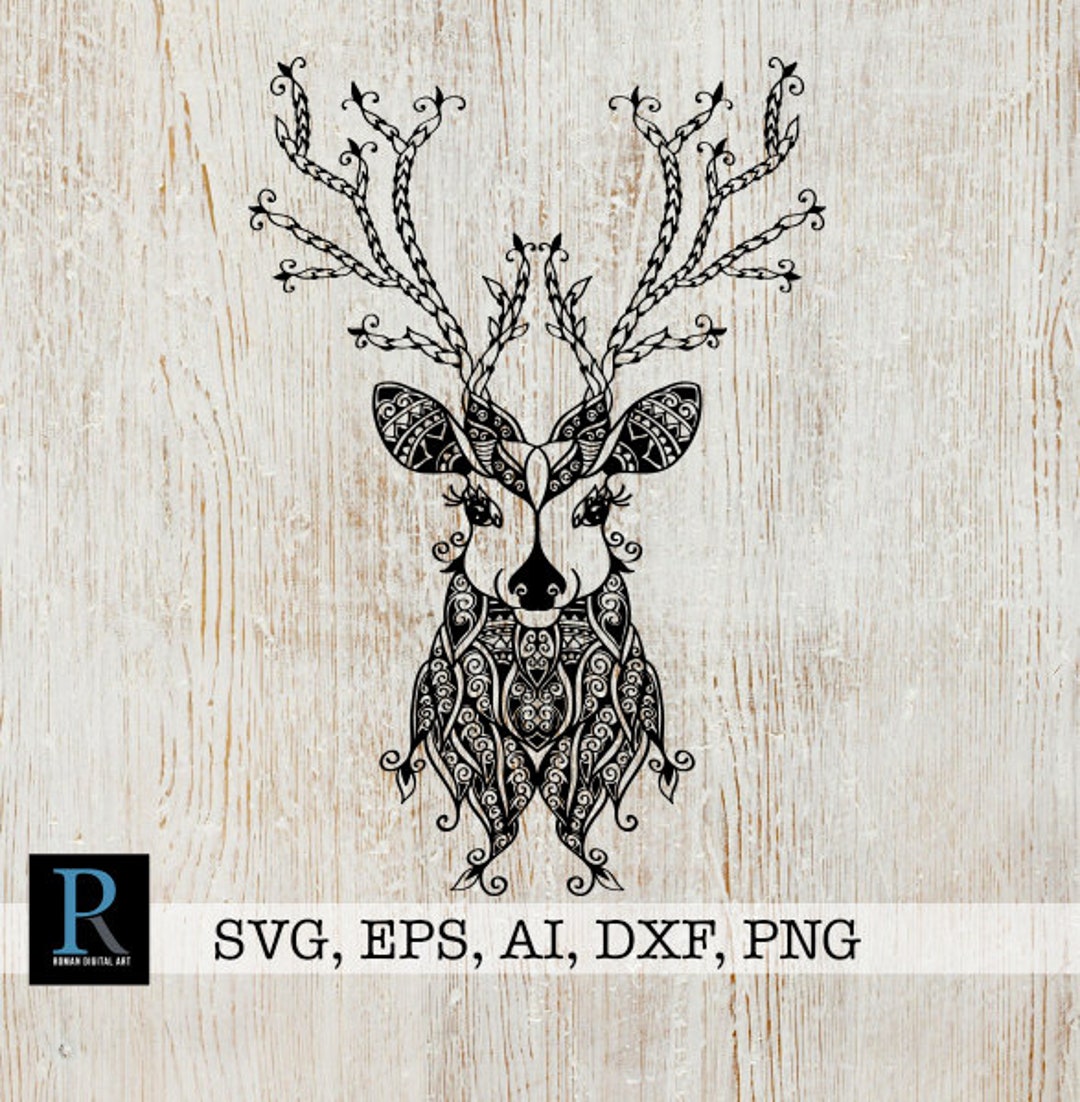 Zentangle Deer SVG, Mandala Deer SVG, Reindeer SVG, Deer Cricut Svg ...