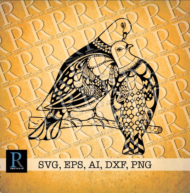 Zentangle Bird SVG Mandala Bird SVG Single Layered - Etsy