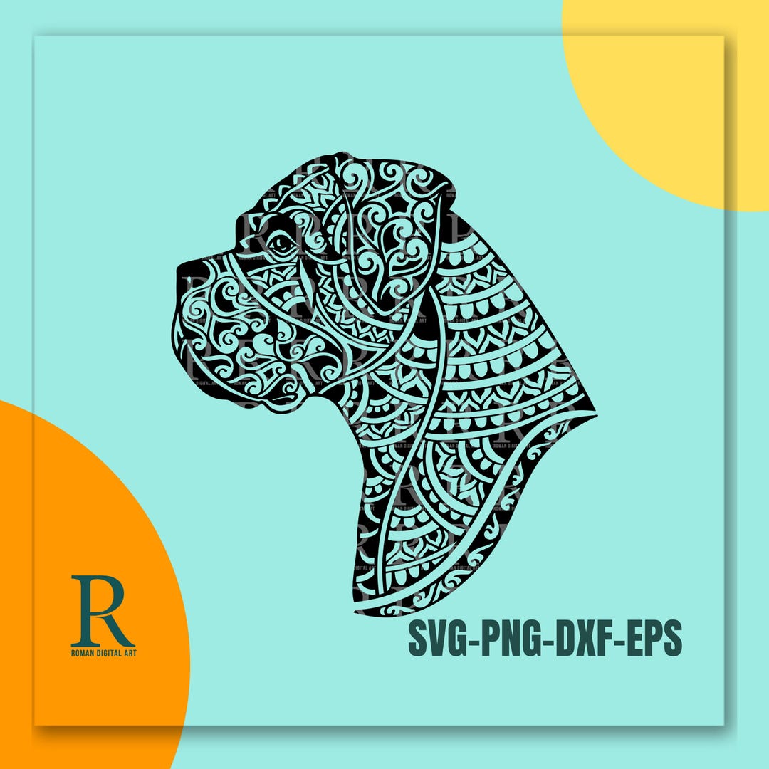 Mandala Cane Corso Dog SVG File for Cutting Machines Cricut, Silhouette ...
