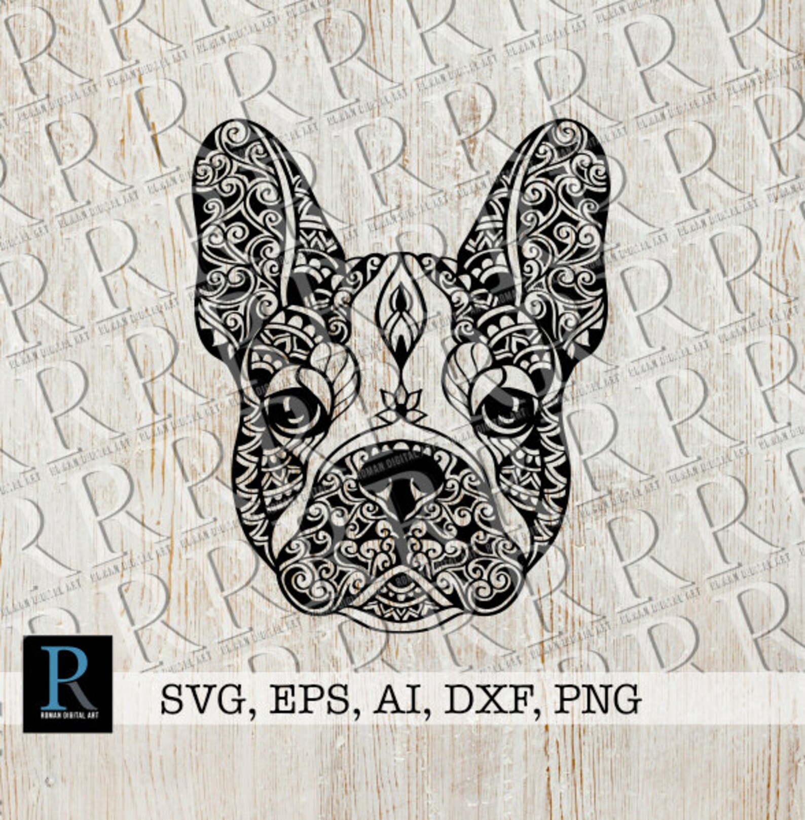 Zentangle French Bulldog SVG, Mandala Design (cut File) - Etsy
