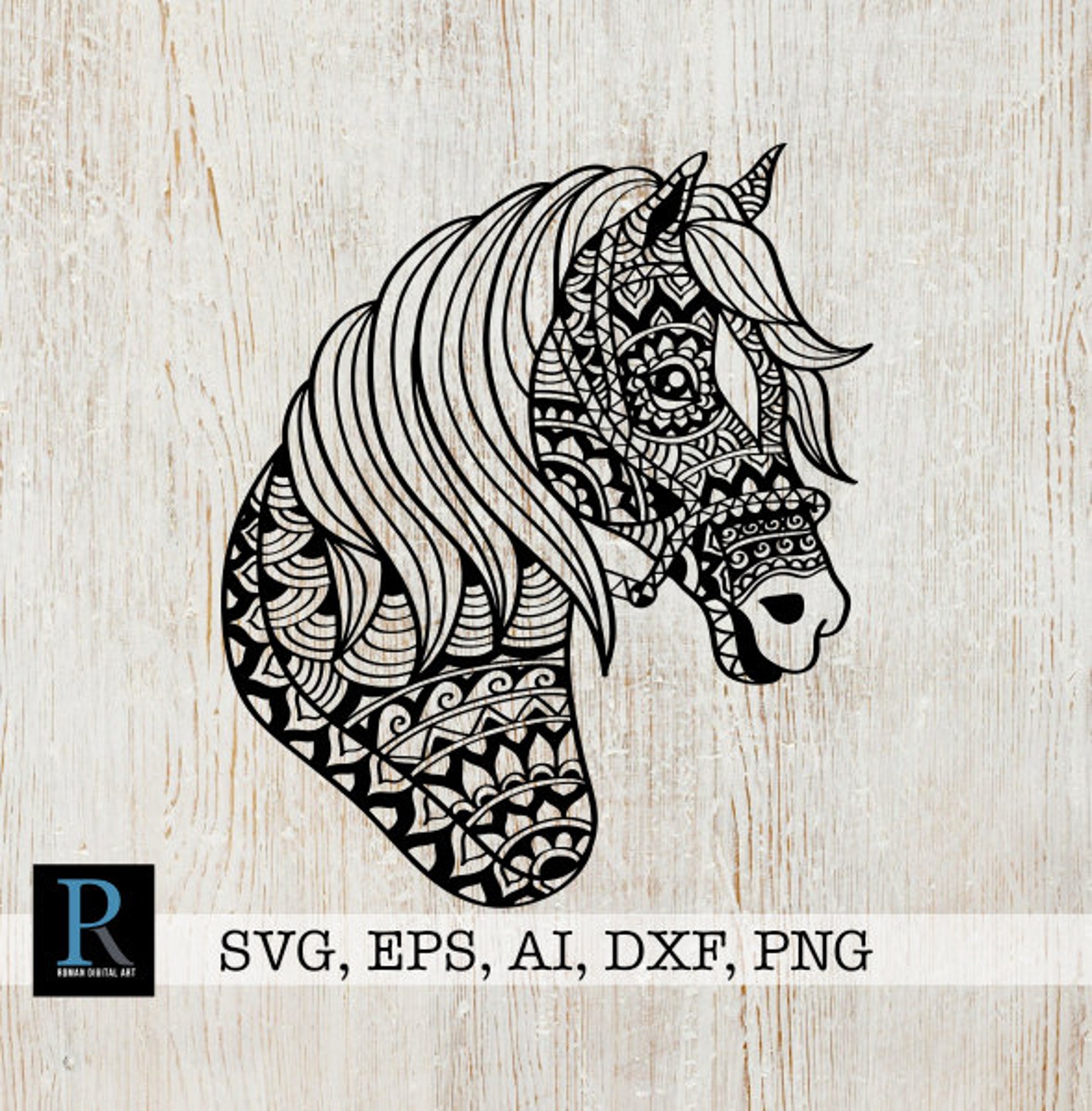 Zentangle Horse SVG Mandala Horse SVG Horse for Cricut - Etsy