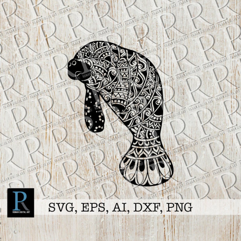 Manatee Svg - Etsy