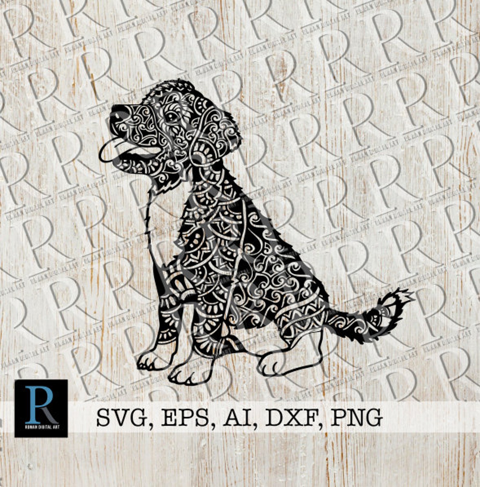 Zentangle Australian Shepherd SVG File Mandala Aussie SVG - Etsy