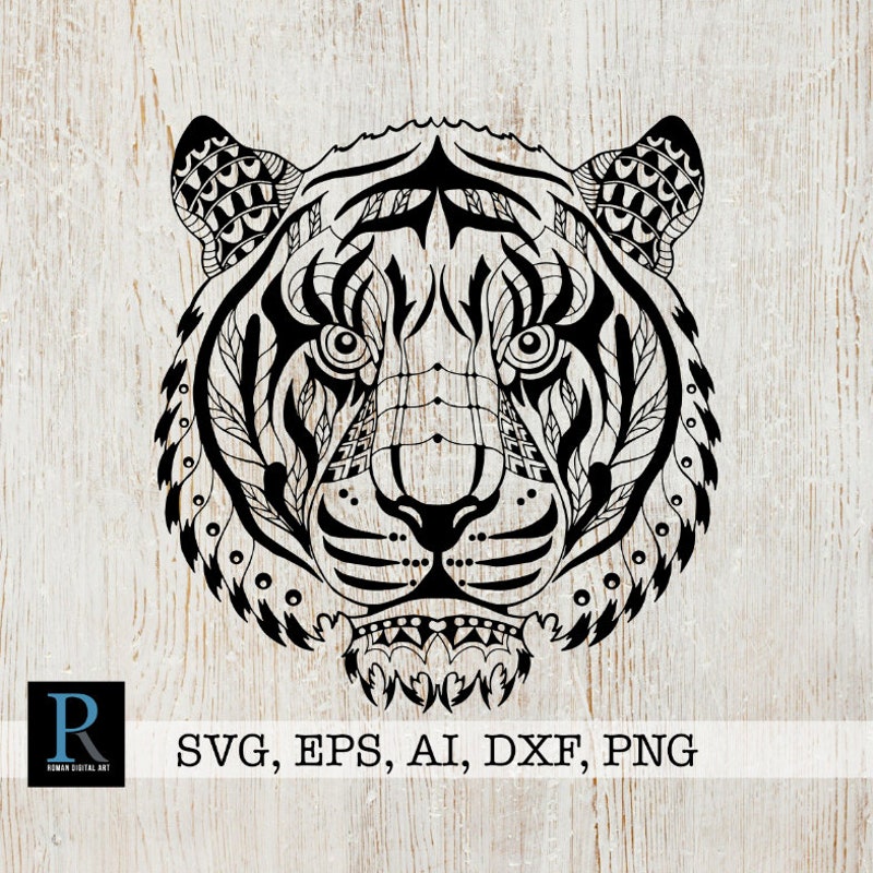Tiger Zentangle - Etsy