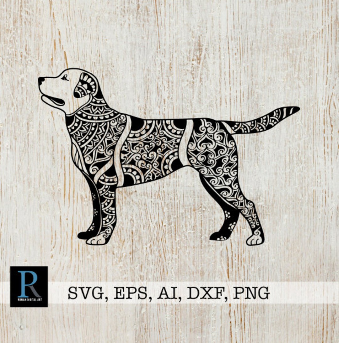 Zentangle Labrador SVG, Labrador Retriever SVG, Single Layered - Etsy