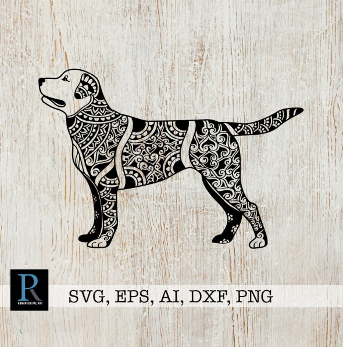 Zentangle Labrador SVG Labrador Retriever SVG Single Layered | Etsy