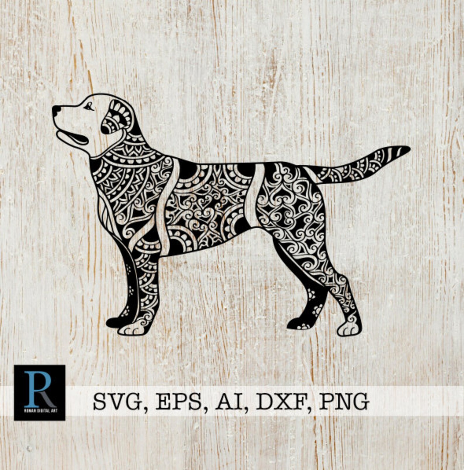 Zentangle Labrador SVG Labrador Retriever SVG Single Layered | Etsy