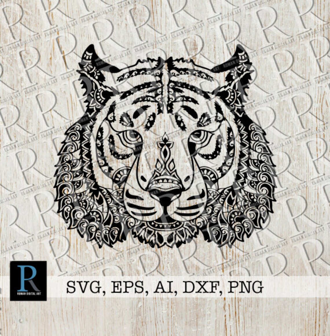 Tiger SVG File Zentangle Tiger SVG Mandala Tiger SVG File - Etsy Canada