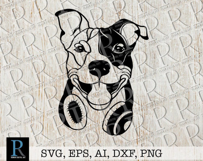 Pit Bull SVG Pitbull Png Pit Faced Svg Cricut Cameo Silhouette Vinyl ...