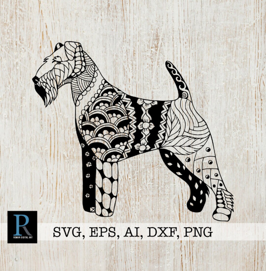 Zentangle Welsh Terrier SVG: Mandala Dog Vector (digital Download) - Etsy