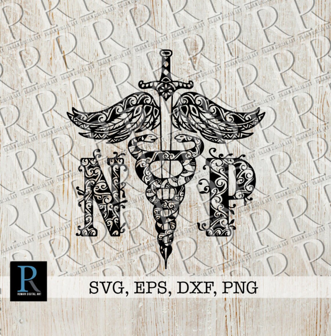 Nurse Practitioner SVG Caduceus Mandala Cut File for Cricut | Etsy