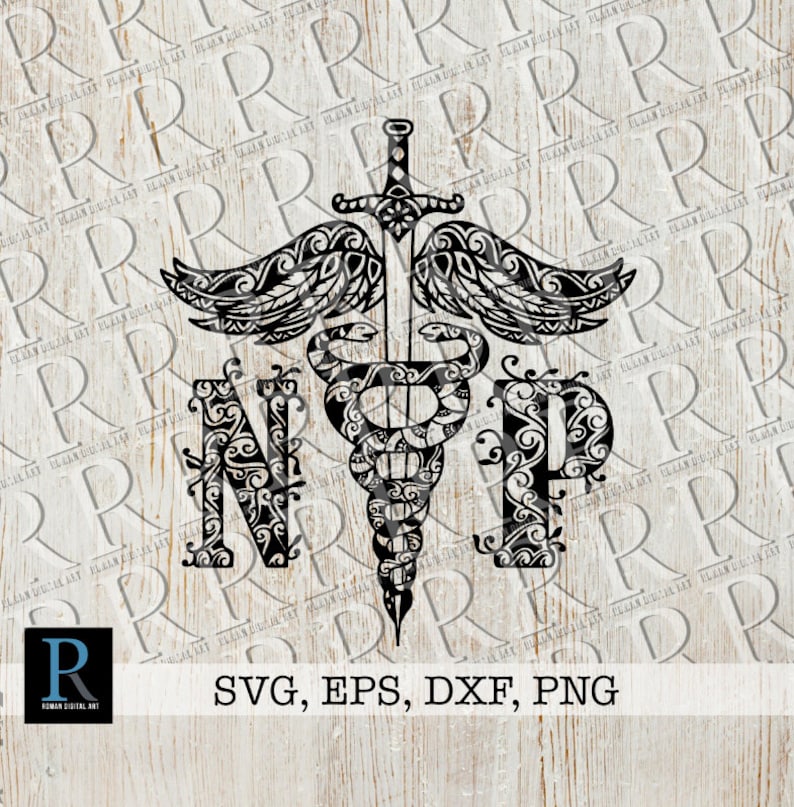 Nurse Practitioner SVG Caduceus Mandala Cut File for Cricut - Etsy