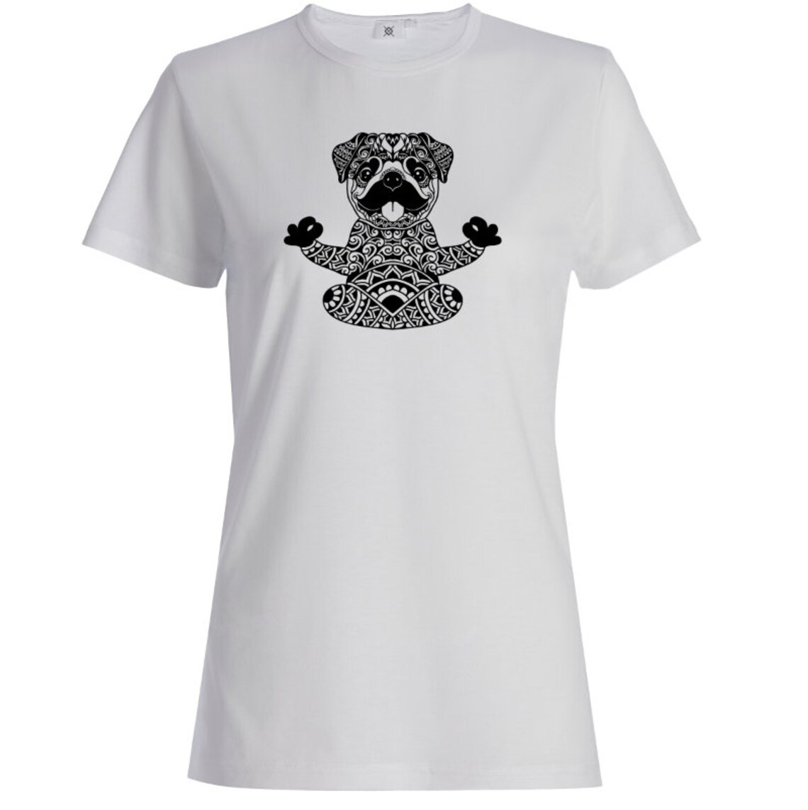 Zentangle Yoga Pug SVG File Pug Mandala SVG Mandala Cricut | Etsy