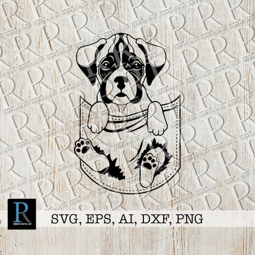 Boxer Dog Puppy SVG File Boxer Dog Cut File Single Layered - Etsy