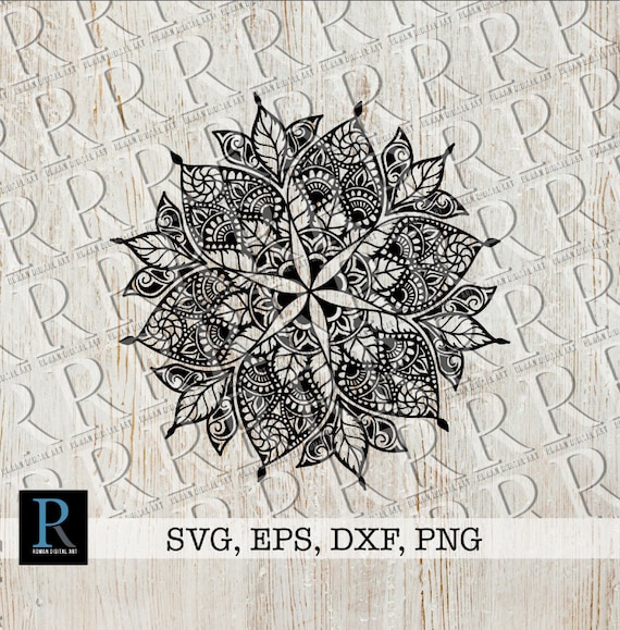 Mandala Lily Flower SVG File Zentangle Lily SVG Cricut - Etsy