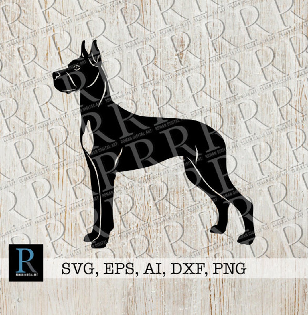 Great Dane SVG File, Great Dane Cricut SVG, Great Dane Silhouette - Etsy