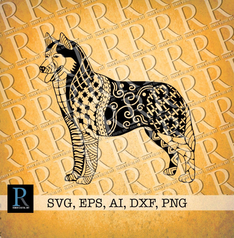 Mandala Husky SVG Zentangle Husky SVG Siberian Husky SVG | Etsy