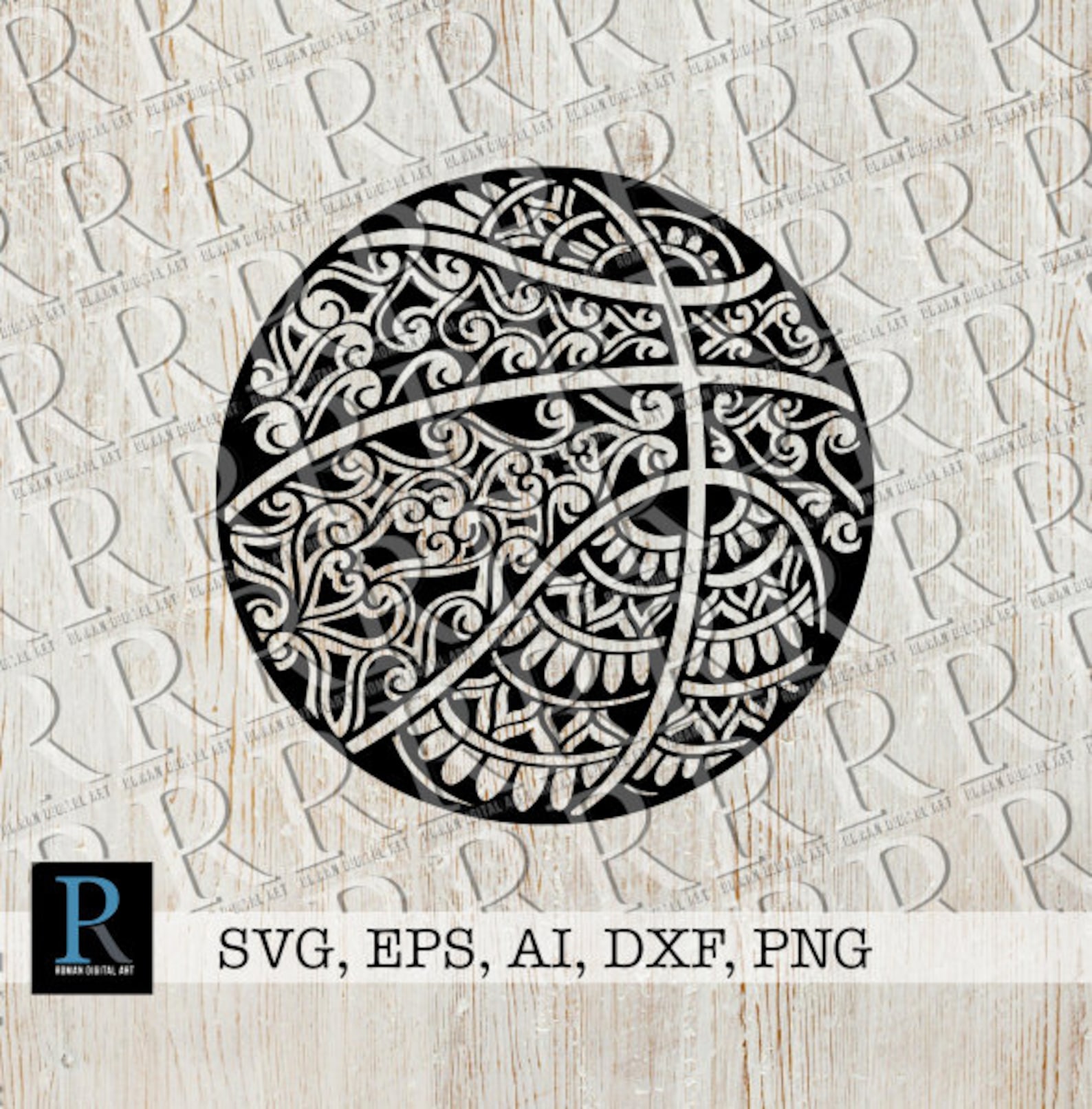 Mandala Basketball SVG File Zentangle Ball SVG Clipart - Etsy