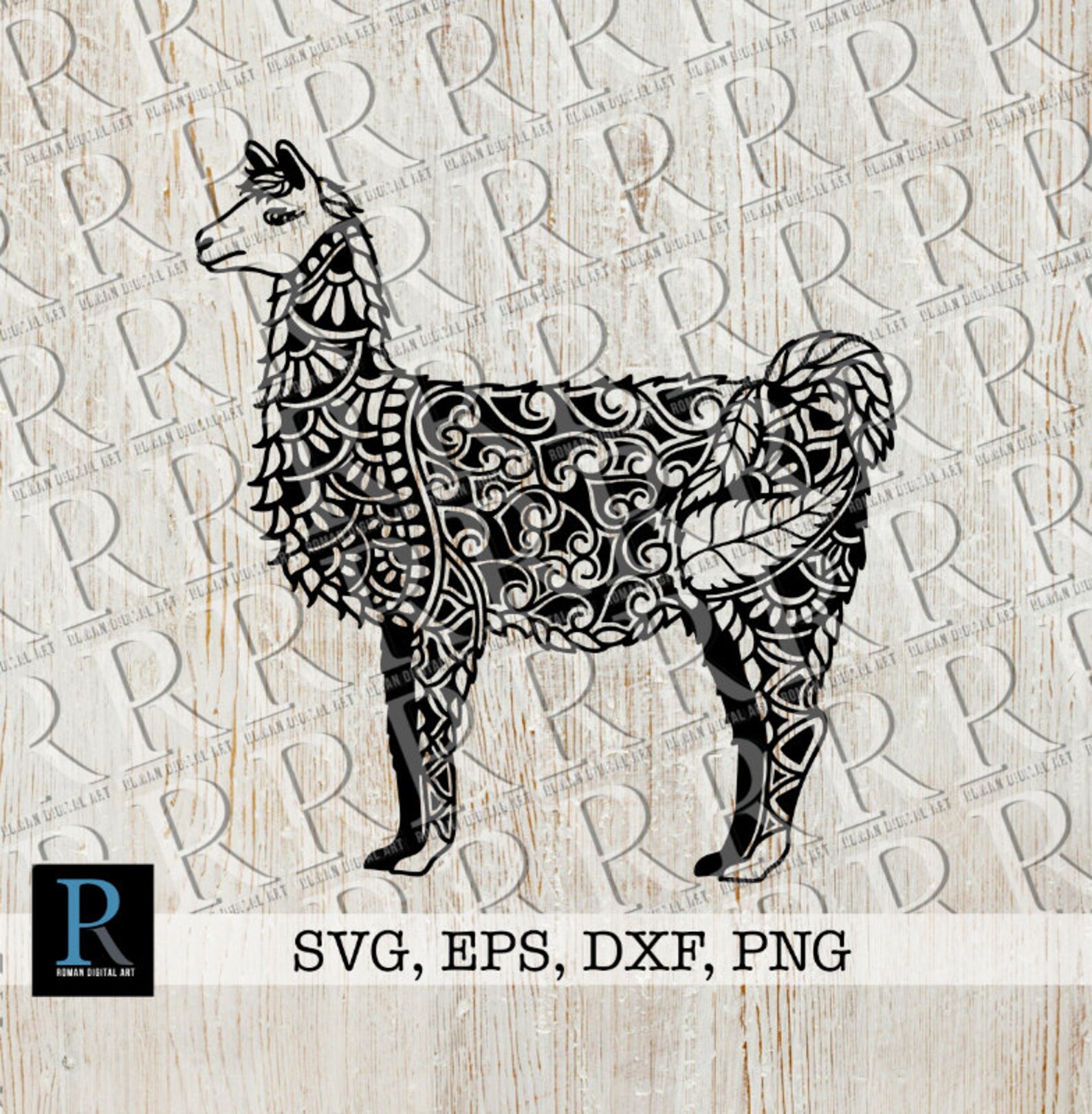 Llama SVG File Mandala Llama Cut File Llama Clipart Animal | Etsy