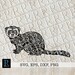 Mandala Ferret SVG: Zentangle Weasel Cut File - Etsy