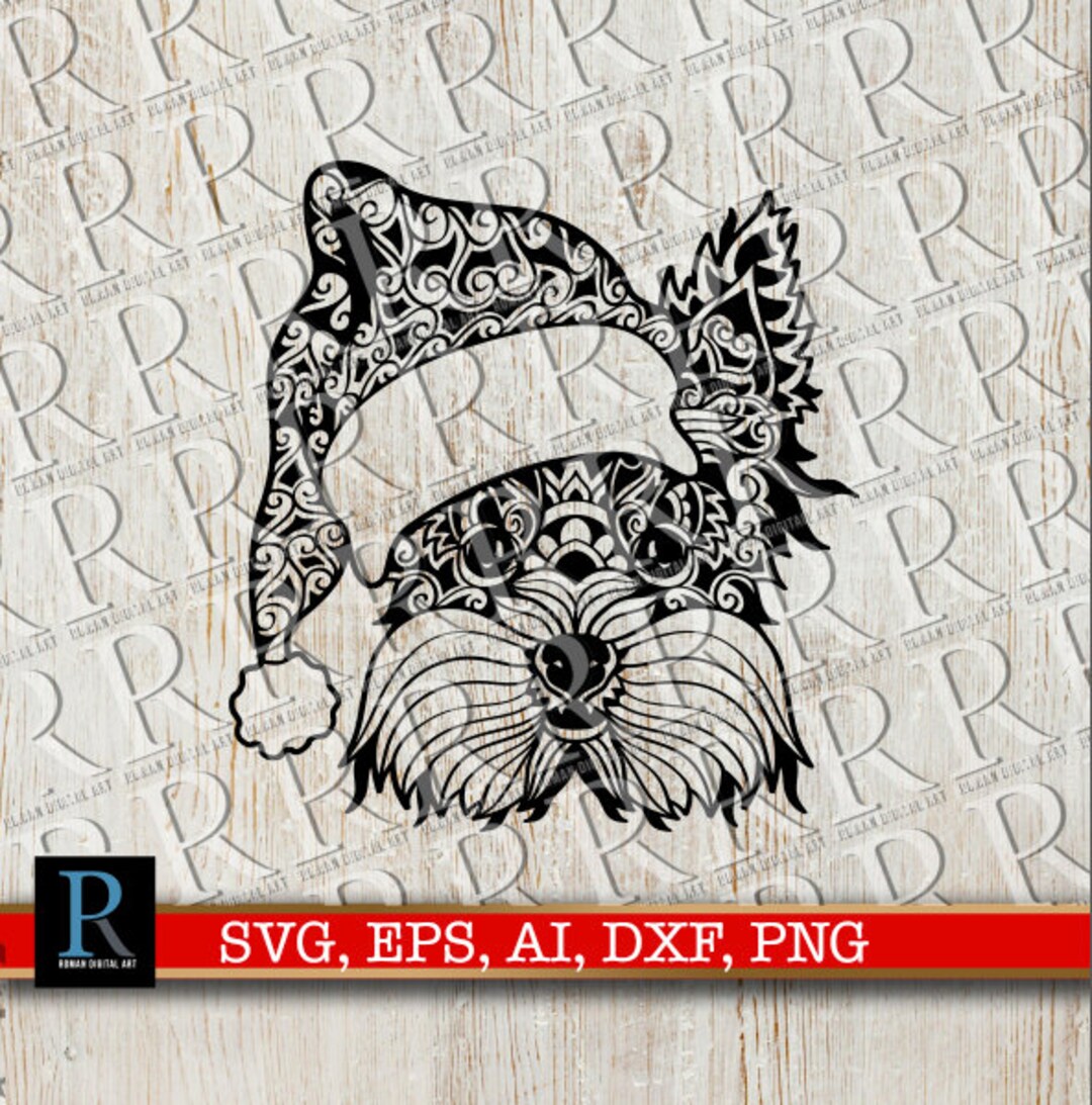 Yorkshire Terrier SVG, Christmas Yorkshire Terrier SVG, Mandala ...