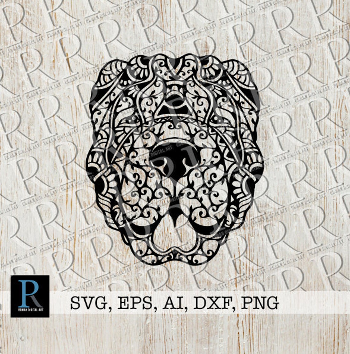 Sharpei SVG Zentangle Shar Pei SVG Mandala Shar Pei Cut - Etsy