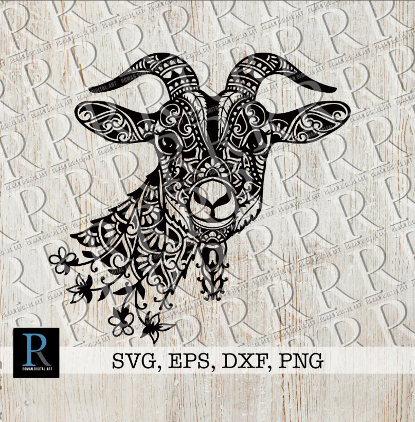 Mandala Goat SVG File for Cricut Design Space Zentangle - Etsy