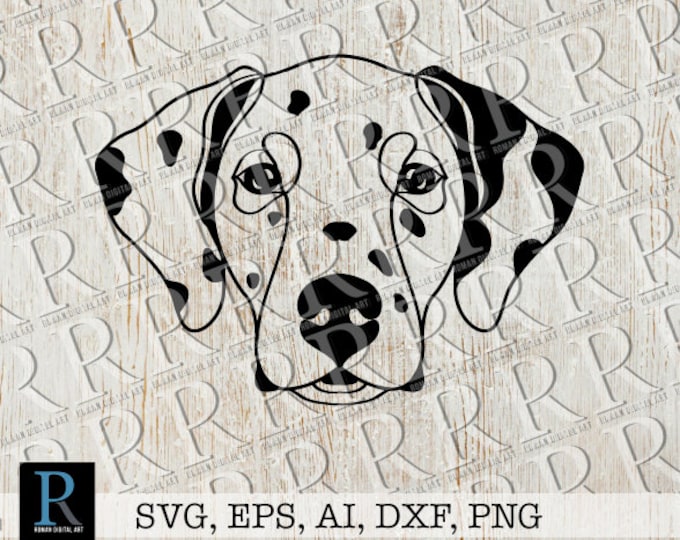 Dalmatian SVG, Doggo Svg, Dalmatian Dxf, Clipart, Stencil Svg, Puppy ...