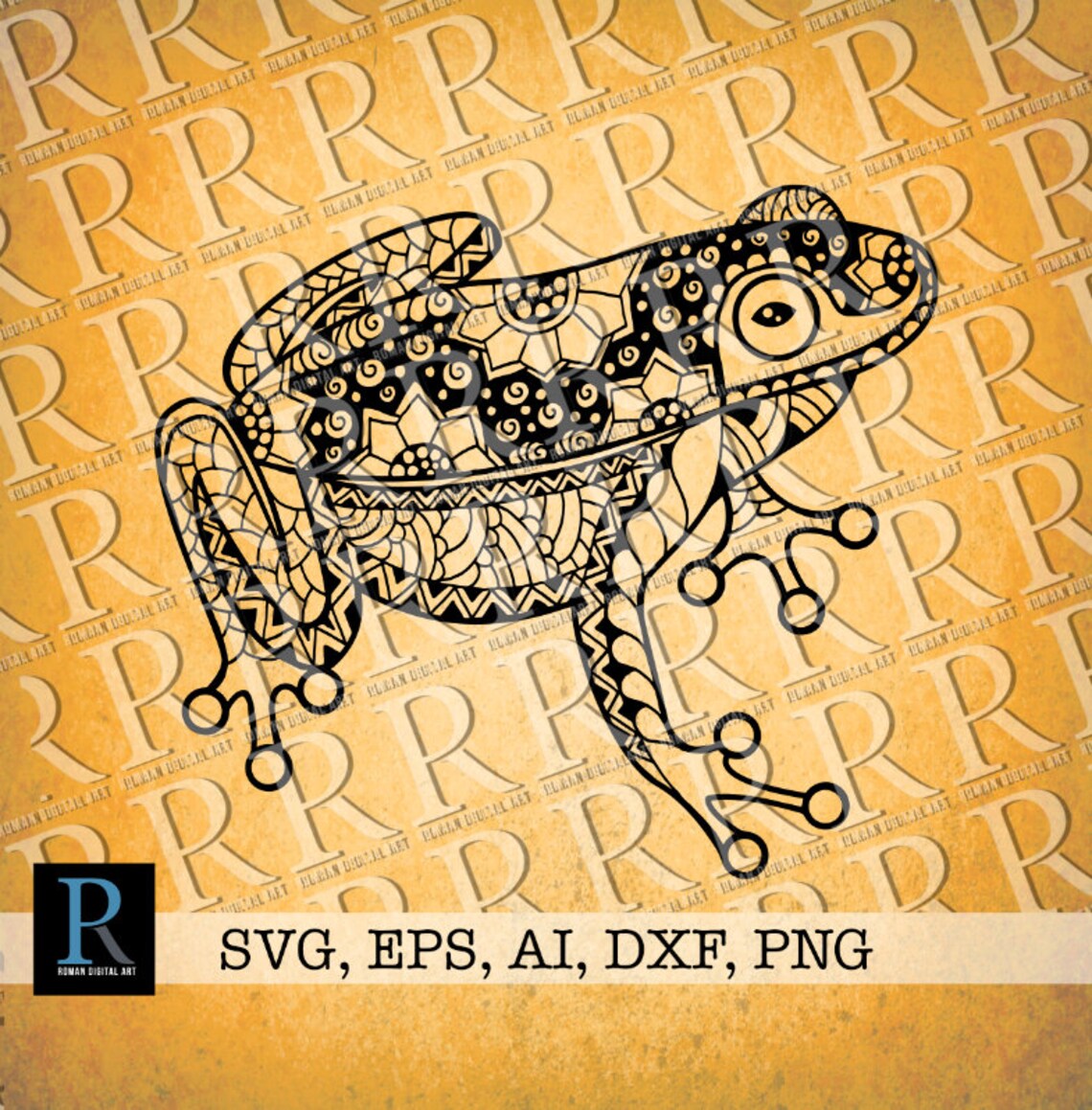 Zentangle Frog SVG Mandala Frog SVG Frog for Cricut - Etsy Australia