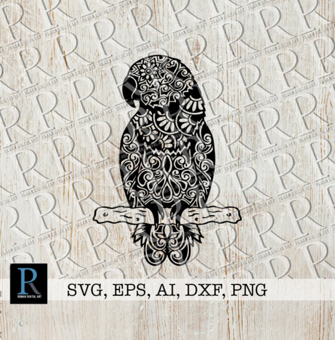 Zentangle Eclectus Parrot SVG Mandala Parrot SVG Eclectus - Etsy