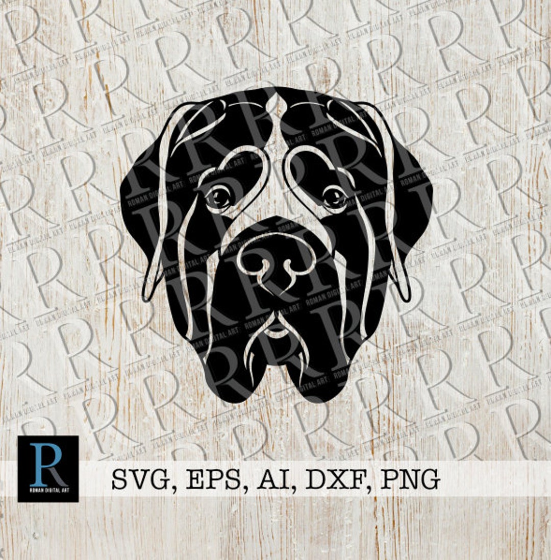 English Mastiff SVG Cut File, SVG Cutting File, Single Layered - Etsy