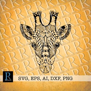 Zentangle Giraffe SVG, Mandala Giraffe SVG, Single Layered - Etsy