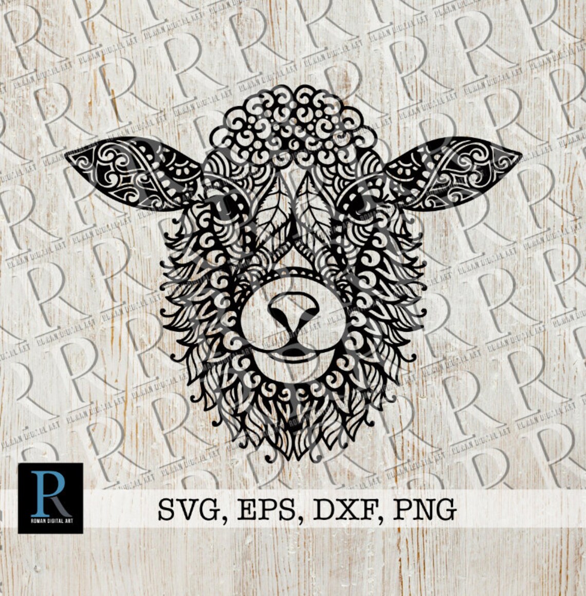 Mandala Sheep SVG File Zentangle Sheep Cricut SVG Design - Etsy