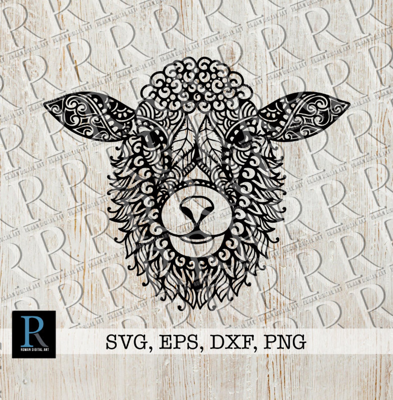 Mandala Sheep SVG File Zentangle Sheep Cricut SVG Design | Etsy